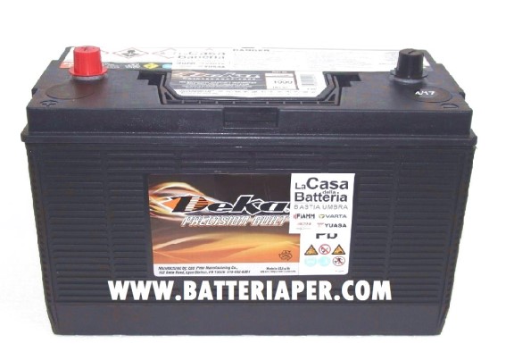 Batteria avviamento caterpillar deka 1231pmf - 115ah 1230a (usa) La ...